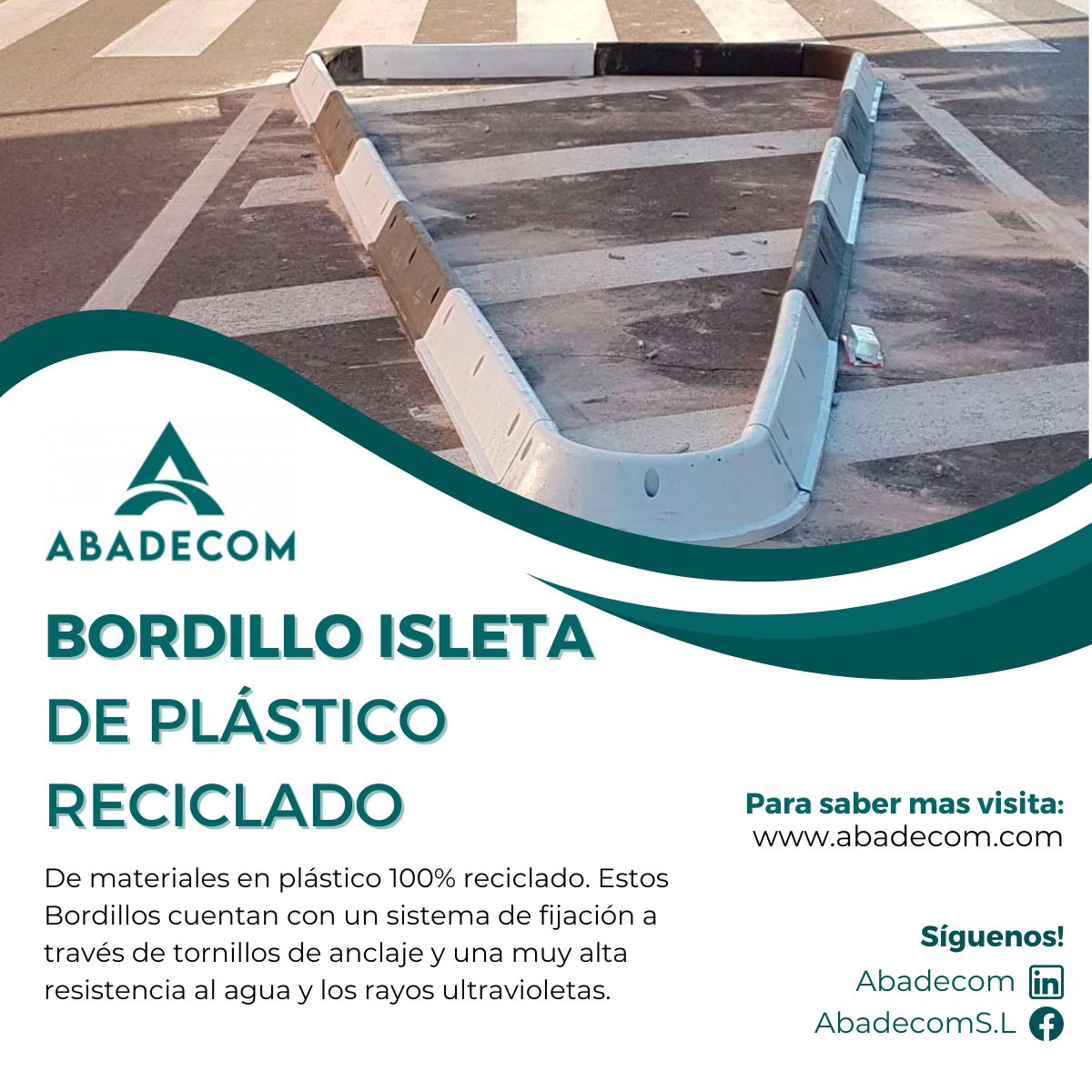 Bordillo isleta de plástico reciclado y sus numerosas ventajas - Abadecom